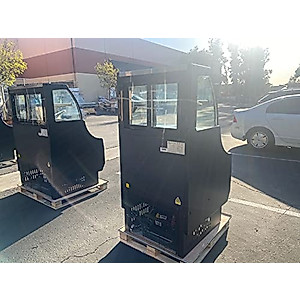 Commercial Refrigerator Open Air Dual Service Curved Top Glass Display Merchandiser 27" Black Coffee Shop NSF Showcase Cooler STP-2834