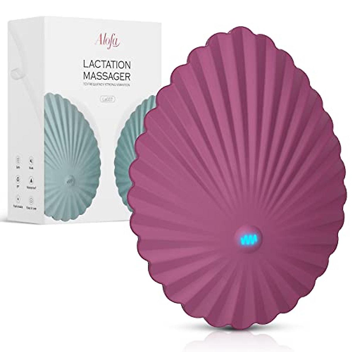 Lactation Massager for Breastfeeding, Pumping, 10 Vibration Modes for Improve Milk Flow, Breastfeeding Experience(Purple)