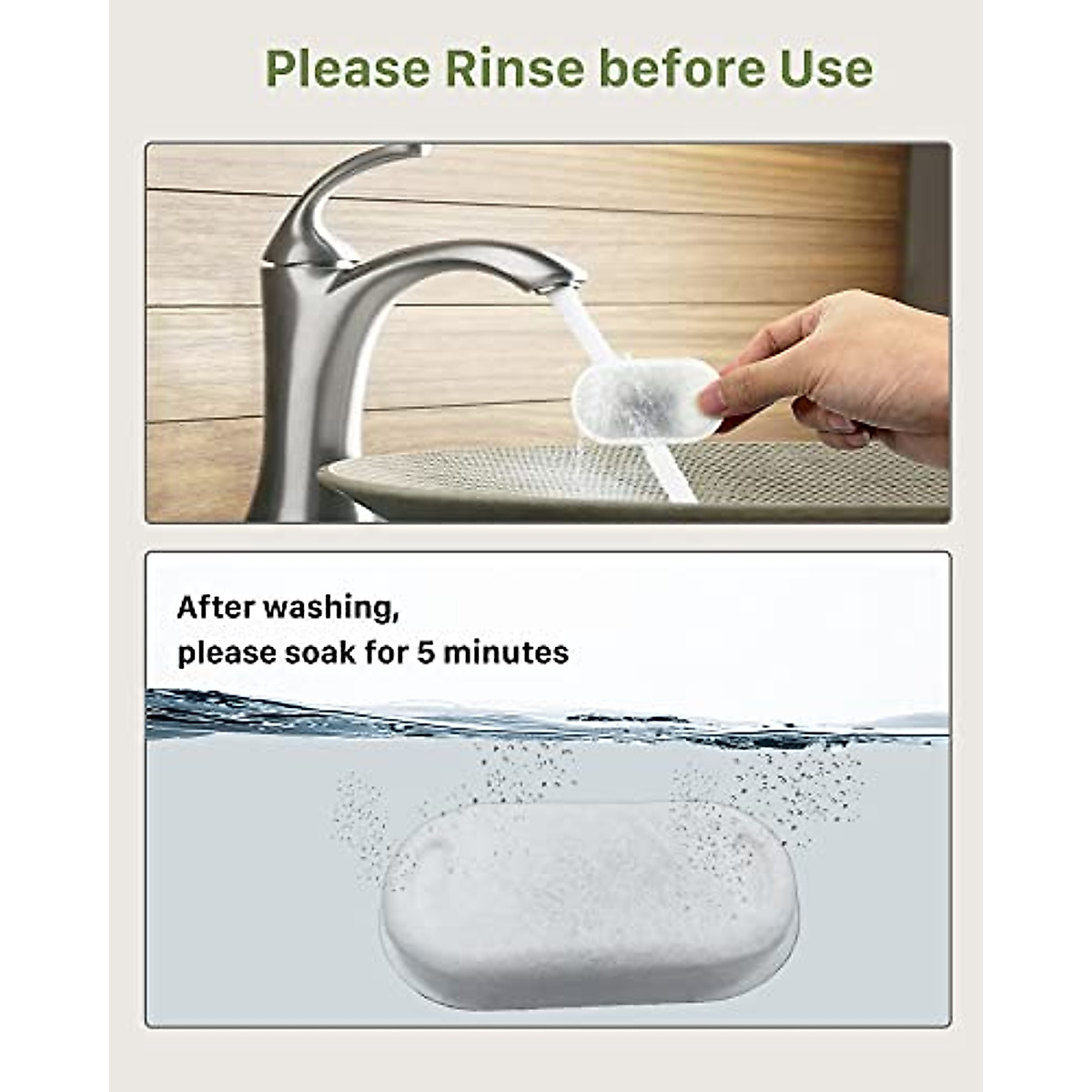 GIOTOHUN Cat Fountain Filters, 4 Pieces Filters + 4 Pieces Foam Filters for Cat Fountains, Filtering Hair (Sponge), Triple Filtering (Filter), Suitable for H1