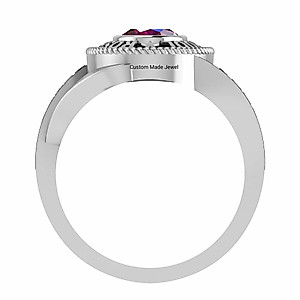 Custom class ring for Girl Ladies Women high school, college, university, fully customized ring for her in sterling silver (mid size Rosy oval)- Custom Made Jewel