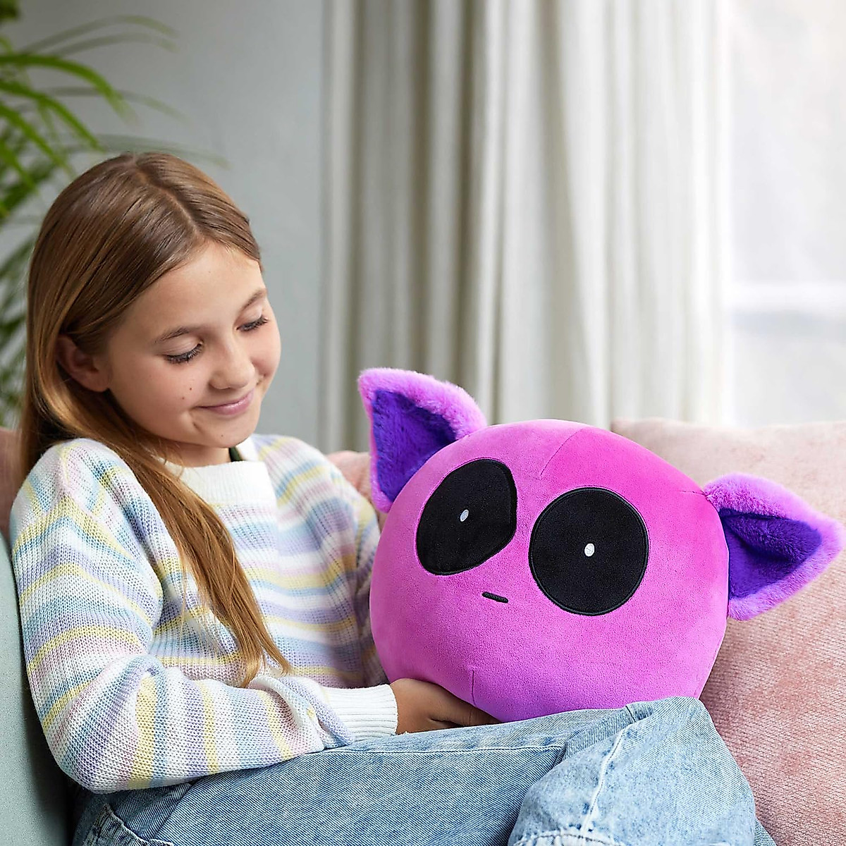 Doomlings - NAT (Nocturnal) Plushie, 10" Squishy Raccoon Cat Plush Toy, Stuffed Animal | Adorable Kawaii Soft Plush Pillow, Cute Plushie, Birthday Gifts for Girls and Boys