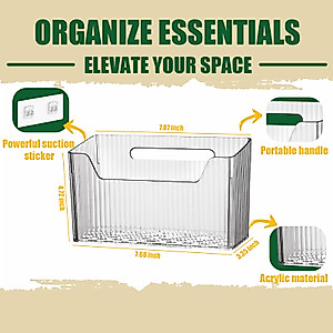 2 Pack Wall Mounted Organizer Bin, Cabinet Door Organizer, Multi-Functional Storage Organizer Bins for Cabinet, Bathroom, Kitchen, Durable Command Caddy, BPA-Free Hanging Organizer Bins