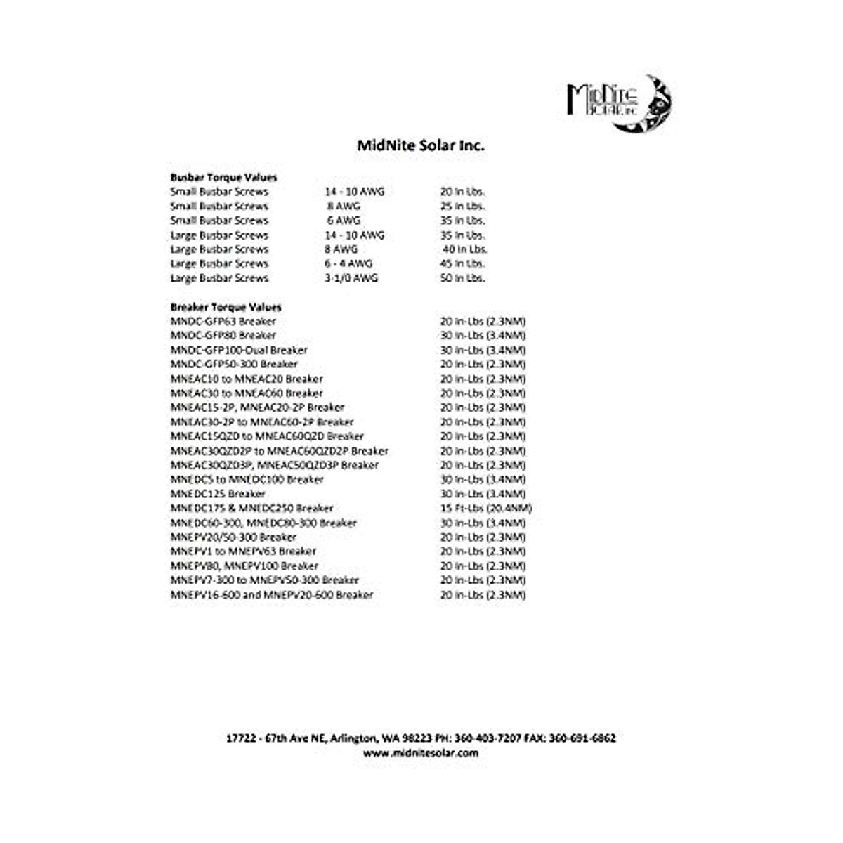 Midnite Solar MNEDC80 Circuit Breaker 80A 150VDC