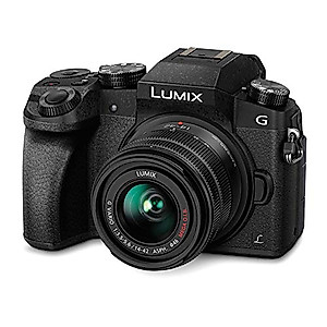 Panasonic LUMIX G7 Mirrorless Camera with 14-42mm f/3.5-5.6 Lens (Black) Bundle with Saramonic Vmic Mini Ultracompact Camera-Mountable Shotgun Microphone (2 Items)