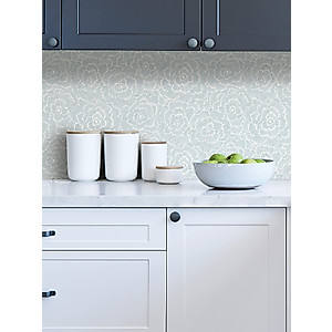 NuWallpaper NUS4048 Saraya Peel & Stick Wallpaper, Blue