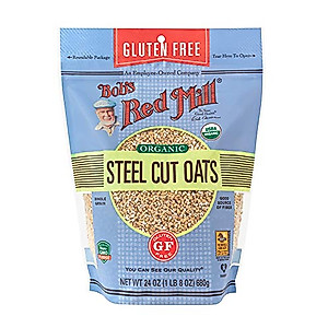 Bob's Red Mill Gluten Free Organic Steel Cut Oats (24 Ounce, Pack of 2)