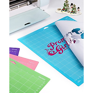 Gwybkq Cutting Mat for Cricut Maker 3/Maker/Explore 3/Air 2/Air/One 8 Pack 12x12 VarietyGrip Cut Replacement Accessories Green/Blue/Purple/Pink Card Adhesive Sticky Pads