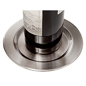 Set of 4 Brushed Stainless Steel Smooth Pratique Wine Bottle Coasters