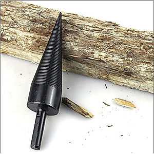 Wood Splitter Drill Bit, zosenda Heavy Duty Log Splitter Screw Cone, High Speed Firewood Twist Drill bit, Screw Splitting Bit Wood Breaker Wedge Drilling Woodworking Tool (38mm)