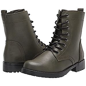 Amazon Essentials Women's Lace-Up Combat Boot, Black, 7