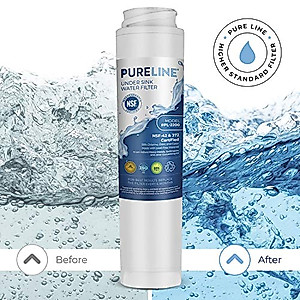 Pureline FQSLF Under Sink Water Filter Replacement. Compatible with GE FQSLF, FQROPF, GXSV65R, GXSLQR, PXRQ15RBL, PXRQ15F, PNRQ15F, PNRQ20F, PNRQ20R and PNRQ21R - Reduces Bad Taste & Odor (3 Pack)