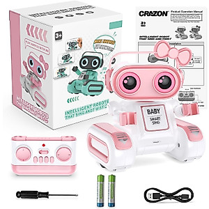 Robot Toy, Robot Toy for Kids, Remote Control Robot with Colorful LED Eyes & Music, Rechargeable RC Robots for Kids, Smart Talk Robot Toy for Children 3, 4, 5, 6, 7, 8 Years Boys & Girls Birthday Gift