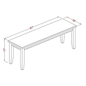 East West Furniture PSML6D-MAH-W Dining Set, 6-Piece