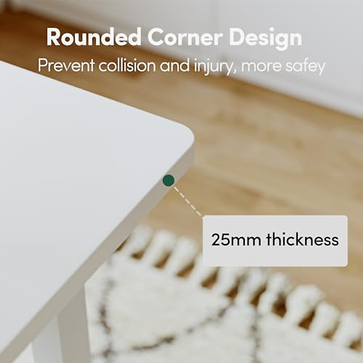 BANTI SDE-STSTZ Standing Desk, 72“×29", White