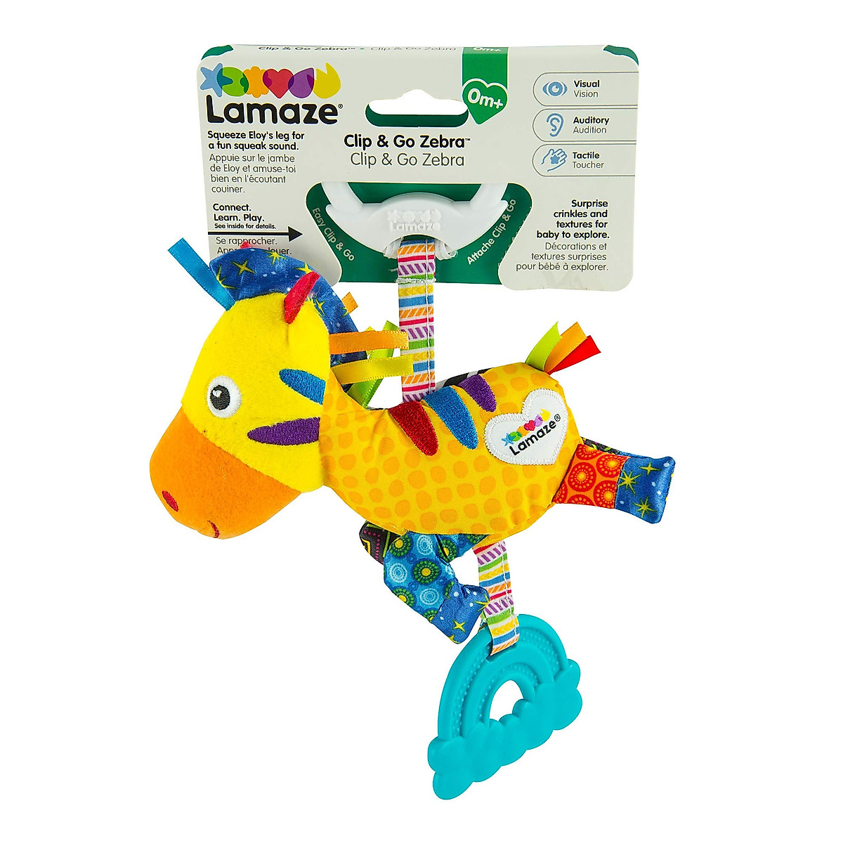 LAMAZE Zero The Zebra On-The-Go Baby Toy, Multi