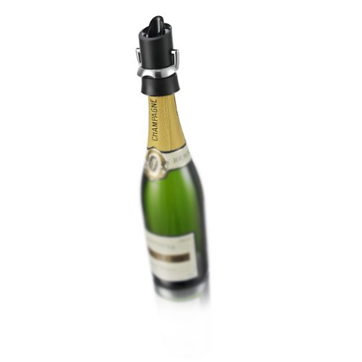 Vacu Vin Champagne Saver & Server - Black - 1 Stopper-Pourer - Keep Champagne Fresh for Up to a Week with Airtight Seal - Vacuum Pump with Champagne Bottle Stopper and Pourer