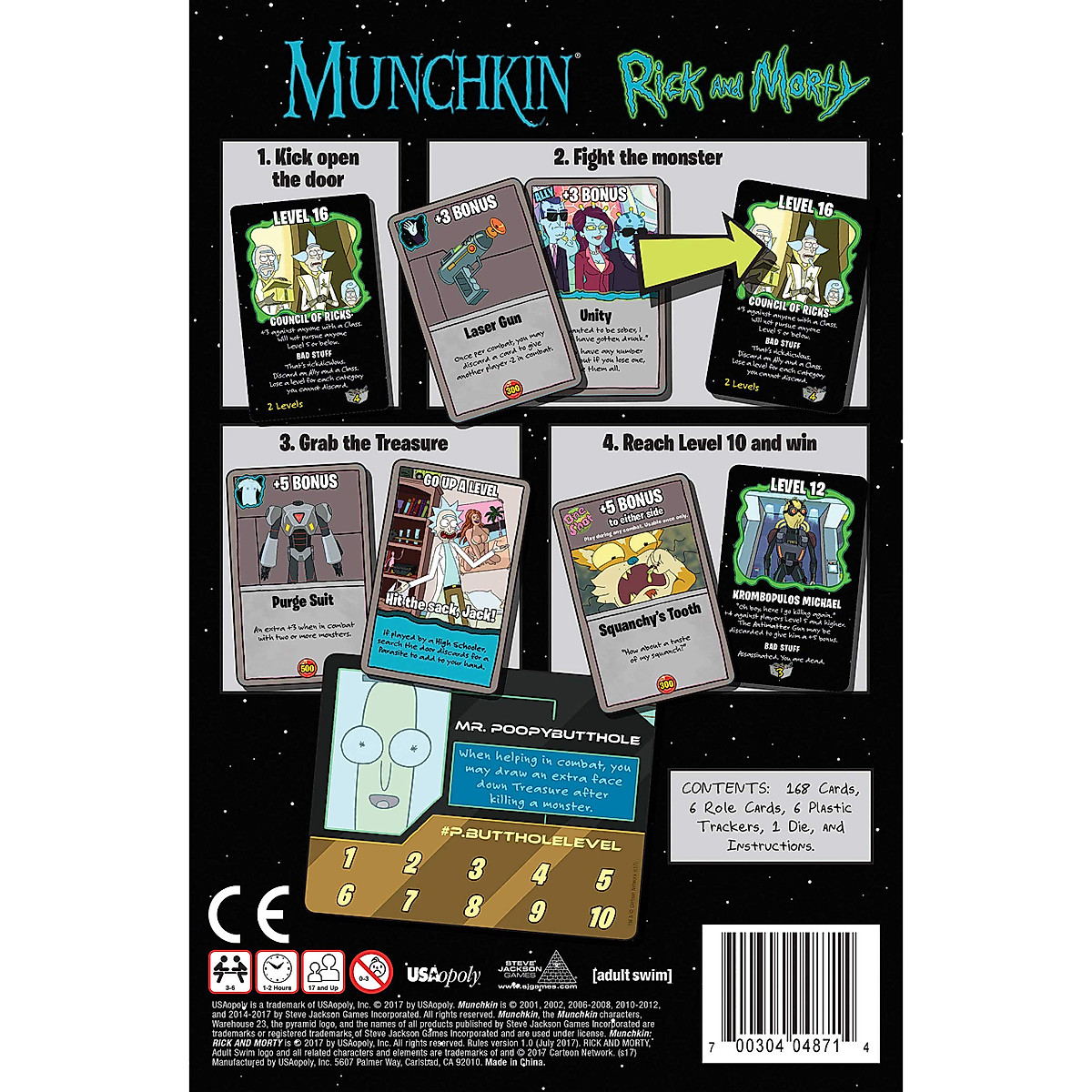 MUNCHKIN: Rick And Morty Card Game | Rick and Morty Adult Swim Munchkin Board Game | Officially Licensed Rick and Morty Merchandise | Munchkin Game from Steve Jackson Games