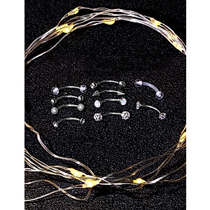 Jenxnjsjo Eyebrow Rook 16g 6/8/10mm Piercing Jewelry Ring for Women Vertical Labret Lip Hood Curved Barbell Snug Earrings Belly Button Snake Frog Eyes Vch Bridge Cartilage Daith Surface Anti Tragus