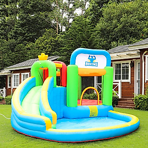 Children's Inflatable Castle Water Slide is Suitable for Indoornd Outdoor Garden Playgrounds