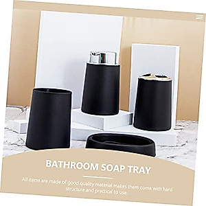 Cabilock 3 Sets Bathroom Set Makeup Accessories Bath Accessories soap Dish Tumbler rinsing Cup soap Lotion Dispenser Foam soap Dispenser Toilet Accessories take a Bath Washing Cup Plastic