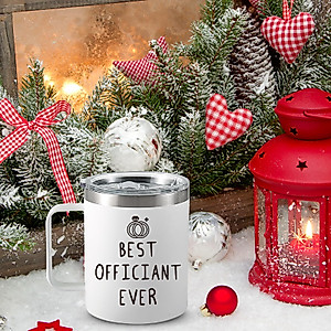 ARYDGELL Wedding Officiant Gift Coffee Mug, Gift From Bride & Groom, Thank You Gift for Wedding Officiant, 12oz Officiant Mug Best Officiant Ever Coffee Mug from Couple(White)