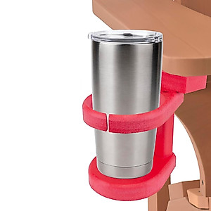 Southern Homewares Adirondack Chair Cup Holder Attachment, Durable Poly Lumber, Adjustable, Ideal for Your Polywood Outdoor Furniture, Red