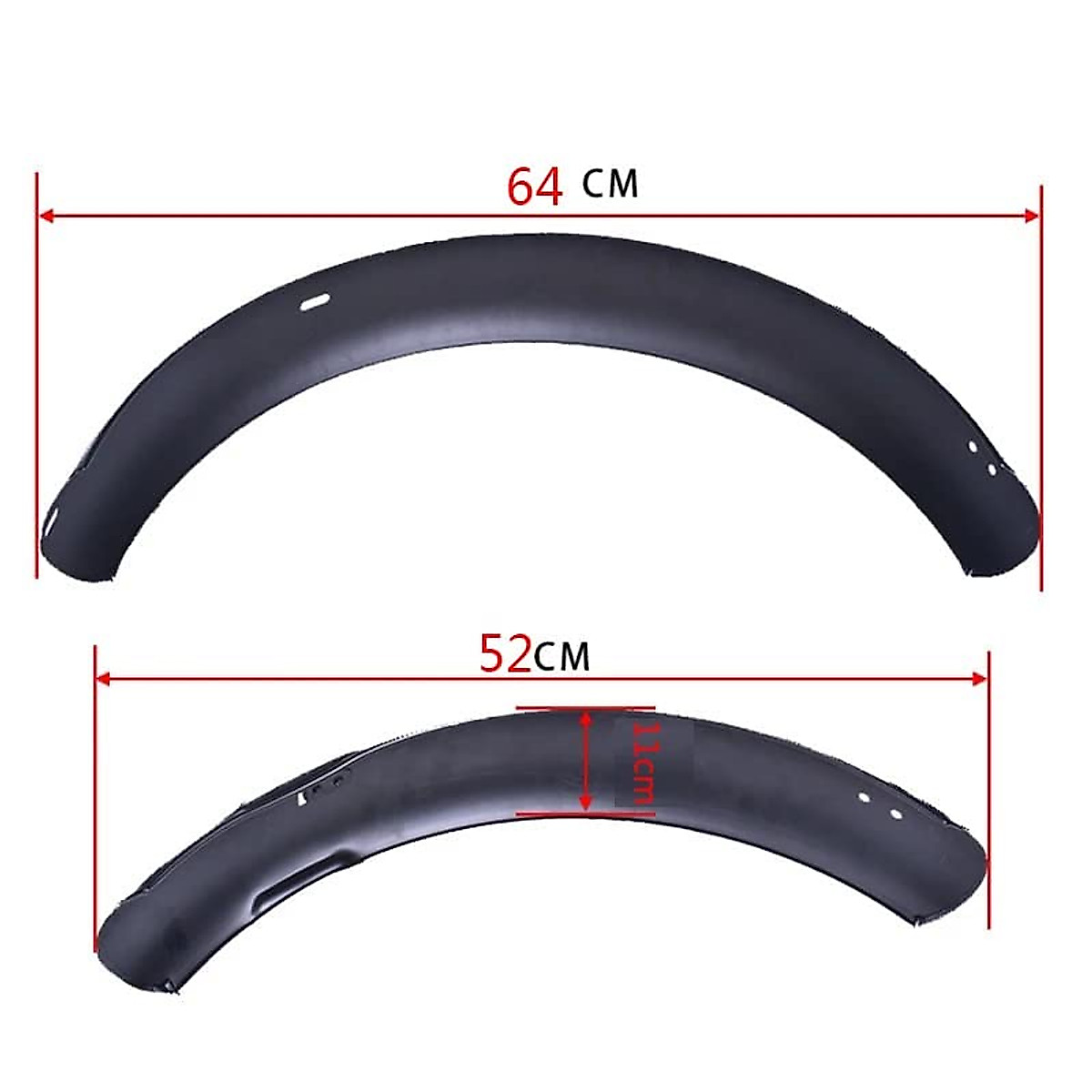 RNAGRET Bike Fender, Bicycle Fender 20inch Bicycle Mudguard E- Bike Electric 20x4. 0 tire Folding Bike Fender Iron Sturdy Durable Mud Guard Suit (Color : 1 Suit Fender)