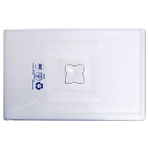 5 1/4 and 12 gal Clear Plastic Replacement Ingredient Bin Lid - 14 3/4"L x 9 1/2"W x 1"H