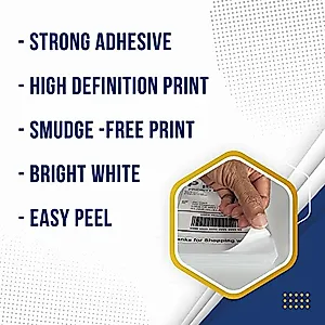 Enolvo Shipping Labels 4X6 Inch - Shipping Label for Inkjet Printer and Laserjet, Mailing Postal Shipping Stickers 4X6 Printer Paper, White Opaque - Single Sheets (6000 Count)