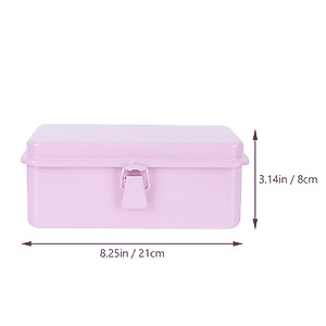 Cabilock 1pc Box Snack Metal Nesting tins Drawer Box Storage Rack Household Trash Box Simple Sundries Holder Storage Container Hinge Tray Mini Hinges Rectangle Jewelry Box Seal