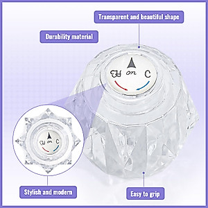 Handle Replacement for RP41661, Knob Compatible with Delta and Peerless Single Handle Bathtub Faucets, Clear Acrylic Diamond Shape Shower Kit