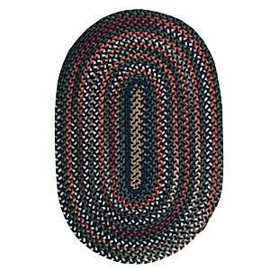 Chestnut Knoll Polypropylene Braided Rug, 2-Feet by 3-Feet, Baltic Blue