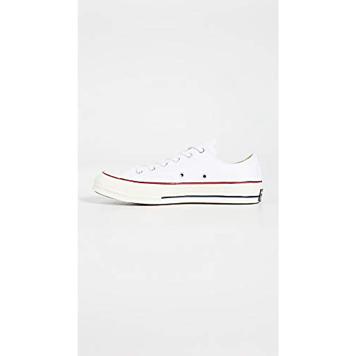 Converse Men's Chuck Taylor '70s Low Top Sneakers, White/Garnet/Egret, 10.5 Medium US