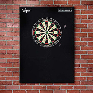 Viper by GLD Products Defender III Extended Length Dartboard Surround Wall Protector, Black, One Size
