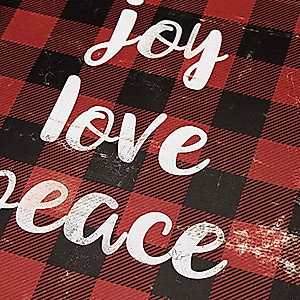 SUMGAR Christmas Wall Art Prints Unframed 8x10 Farmhouse Decor Red Black Buffalo Posters Quotes Pictures Artwork Set of 3