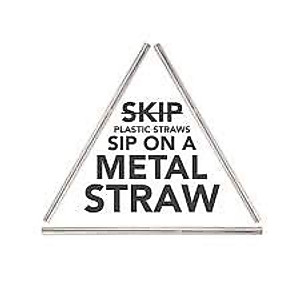 LAST STRAW Sky Blue Velvet Collection – Portable 304 Stainless Steel Cocktail Length Eco-Friendly Drinking Straws - Set of 4 Washable Rainbow Metal Straws + Brush + Velvet Carrying Pouch