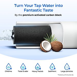 Waterdrop GXULQR Under Sink Replacement Filter, Replacement for Hexagonal Head GE SmartWater GXULQR, GXULQK and GXK140TNN, 2K Gallons (Pack of 2)