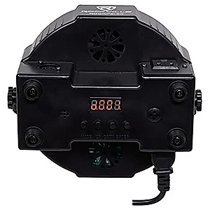 Rockville RockPAR50 LED RGB Compact Par Can DJ/Club DMX Wash Light+Dual Bracket, Black