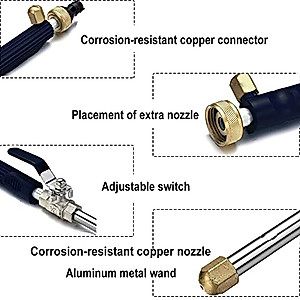 LARDERGO Hydro Jet Power Pressure Washer with 2 Jet Nozzle, 17 Inch Auto Watering Sprayer Pressure Washer Accessories for Car Wash and Garden Watering