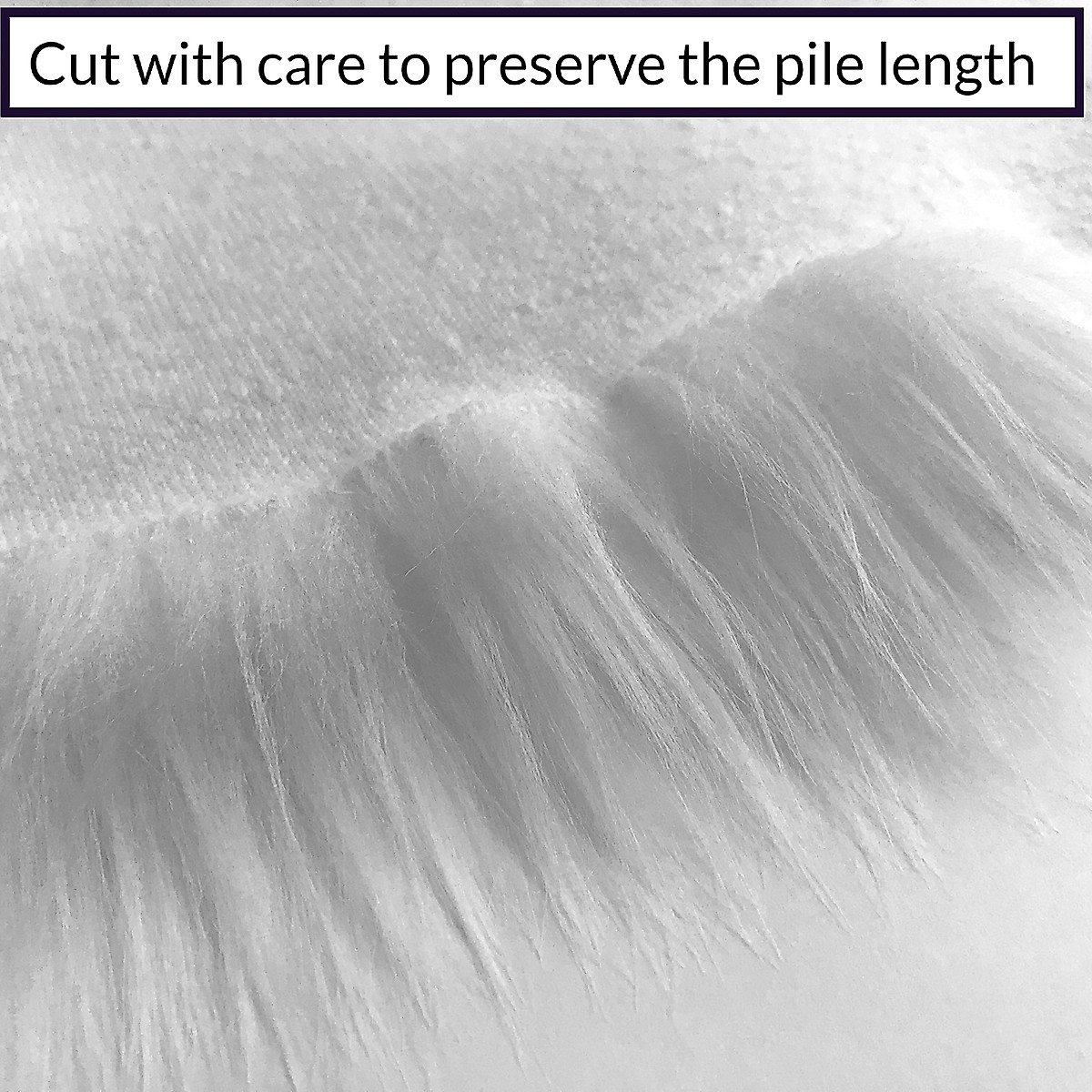 Bianna White Faux Fur Fabric, by The Yard, American Seller, Luxury Shag Shaggy Material for Crafting, Sewing, Costumes, Fursuits, Home Decor… (12x12 inches)