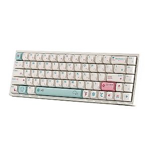 BOYI WK68 Hot Swappable RGB Mechanical Keyboard,Wireless Bluetooth 5.0/2.4G/Wired Type-C Tri-Mode PBT Sublimation Keycaps 65% Gaming Keyboard(Gateron Yellow Switch,Weather Theme XDA Keycaps)