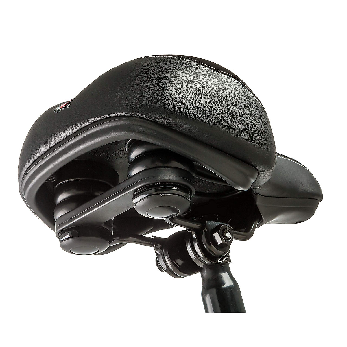 Schwinn Comfort Bike Seat for Men and Women, Soft Wide Commute, Replacement Saddle Fits All Adult Bikes with Standard Seatpost, Commuter/Double Foam, Black