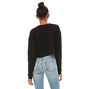 Bella + Canvas Ladies' Cropped Fleece Crew S BLACK