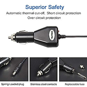 Car Vehicle Lighter Adapter for 12 Volt Medela Pump-in-Style Breast Pump, Freestyle and Lactina Breastpumps - CE FCC Approved Replacement Power Adapter for Medela Part # 67153 by Tbuymax