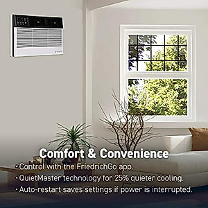 Friedrich CCW18B30A Chill Premier Smart Air Conditioner Wall & Window Unit, WiFi Mobile Control, White, Cooling Capacity (18,000 BTU)