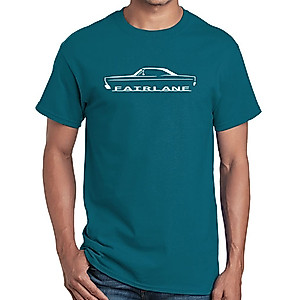 1966 1967 Ford Fairlane Hardtop Classic Outline Design Print Tshirt Medium Teal