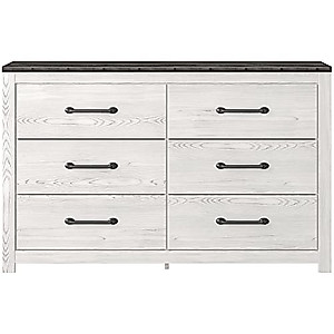 Signature Design by Ashley Gerridan Coastal 6 Drawer Dresser, Two Tone White