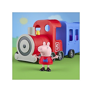 Peppa Pig Peppa’s Adventures Miss Rabbit’s Train 2-Part Detachable Vehicle Preschool Toy: 2 Figures, Rolling Wheels, for Ages 3 and Up