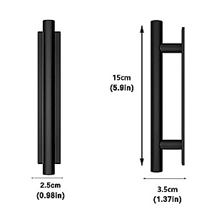 SUNLUYAO 10 Pack Cabinet Pulls Matte Black Kitchen Drawer Pulls Cabinet Handles ABS Plastic Door Window Wardrobe Handle Furniture Handles (10)