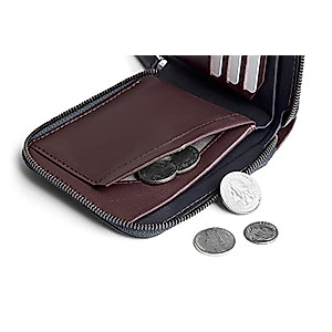 Bellroy Zip Wallet (Leather Wallet, RFID Blocking, Coin Pouch) - Deep Plum